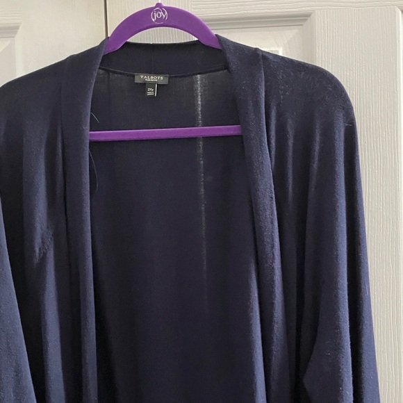 Talbots | Sweaters | Talbots Navy Knit Cardigan Sweater 2xp | Poshmark